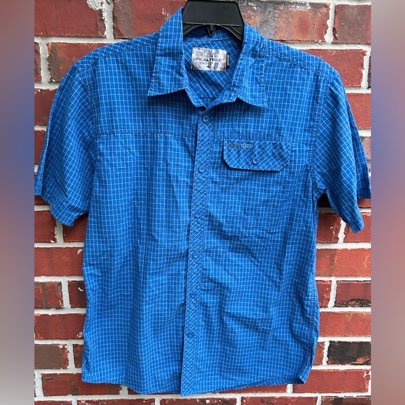 Realtree | Shirts | Realtree Mens Short Sleeve Button Down Blue Shirt ...